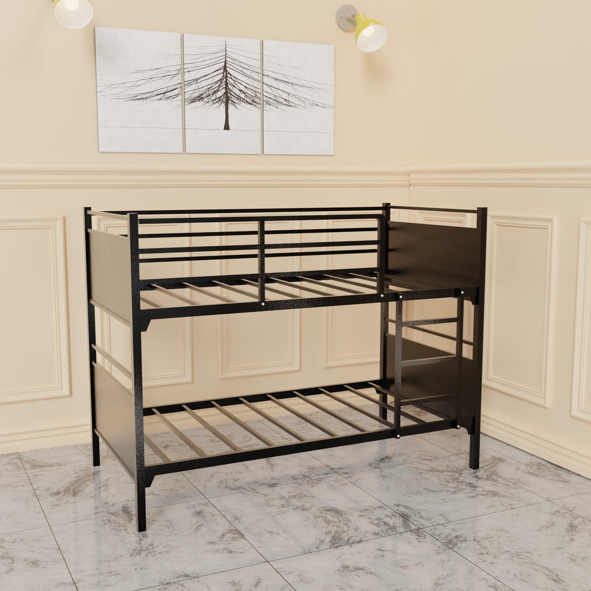 Camp Style Bunk Bed Metal Rails